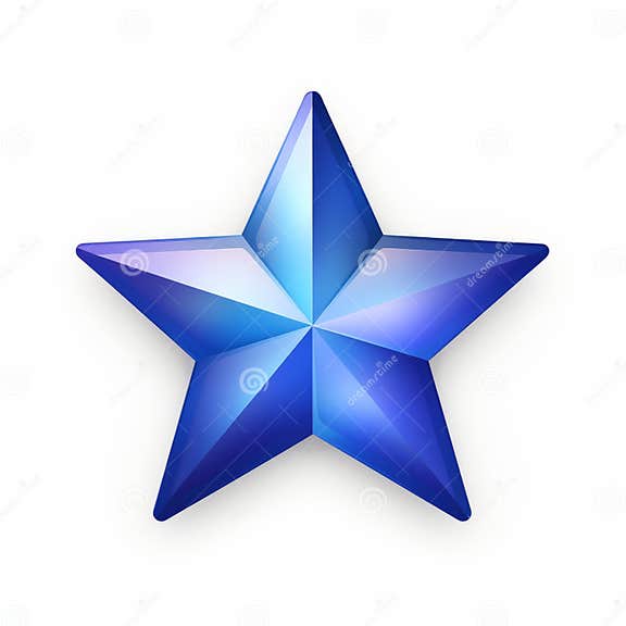 A Blue Star Icon on a White Background Stock Illustration ...