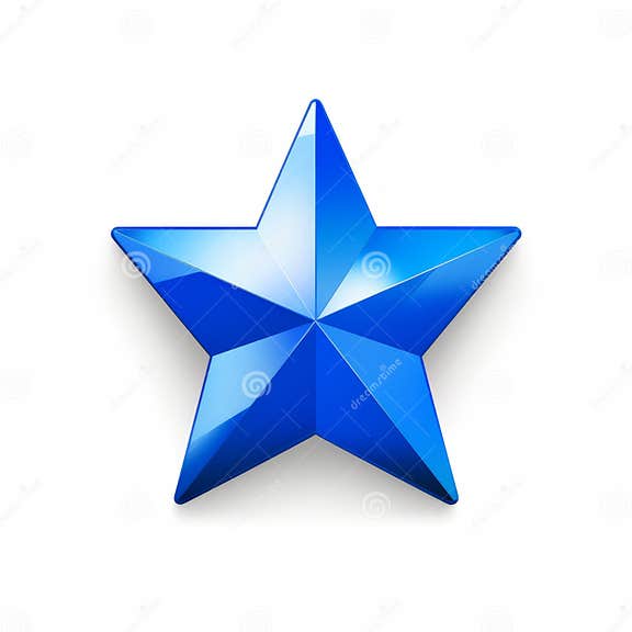A Blue Star Icon on a White Background Stock Illustration ...
