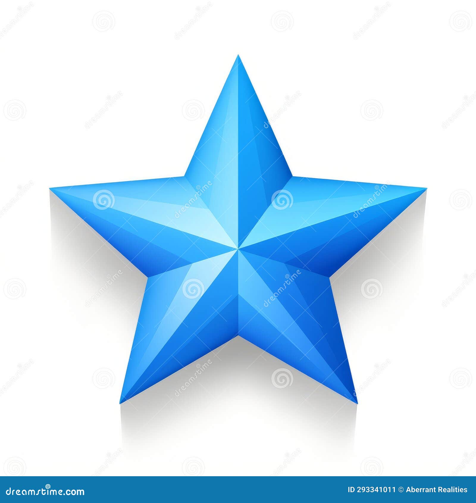 A Blue Star Icon on a White Background Stock Illustration ...