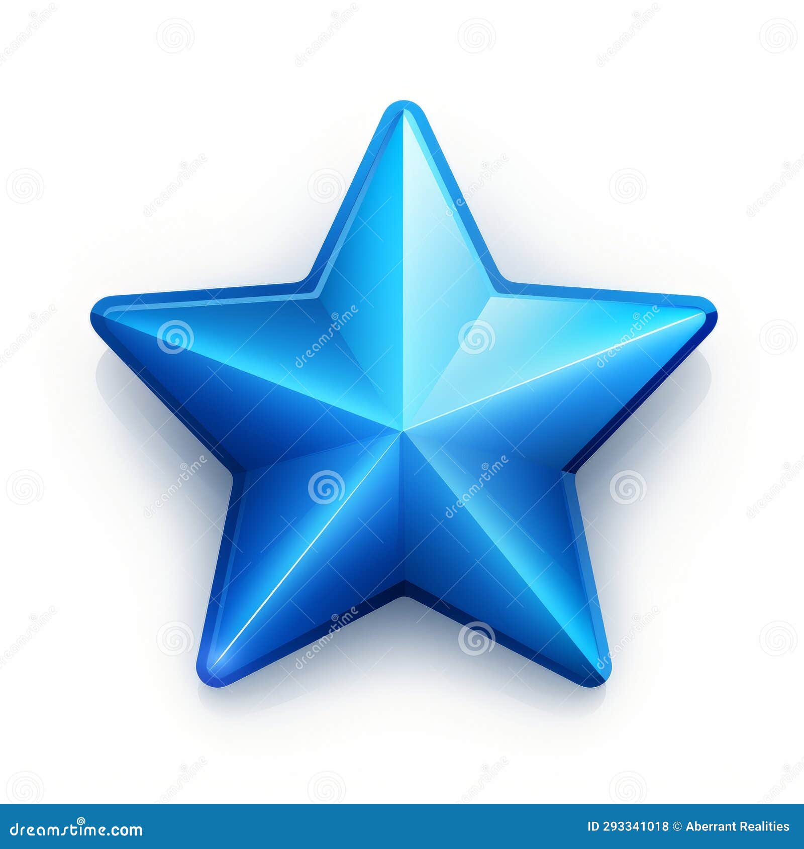 A Blue Star Icon on a White Background Stock Illustration ...