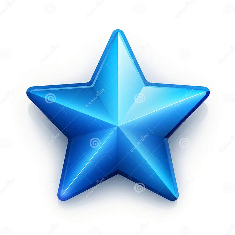 A Blue Star Icon on a White Background Stock Illustration ...