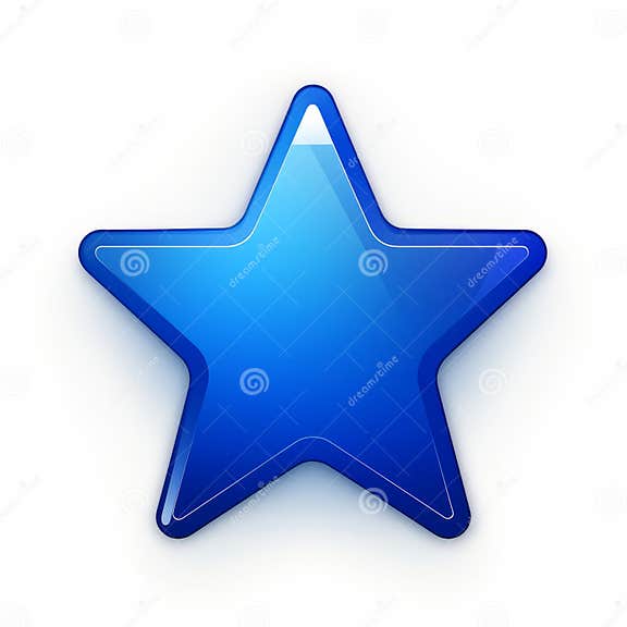 A Blue Star Icon on a White Background Stock Illustration ...