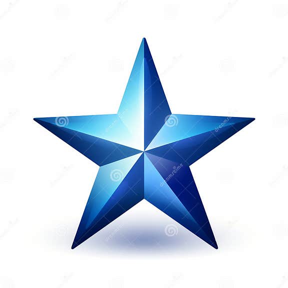 A Blue Star Icon on a White Background Stock Illustration ...
