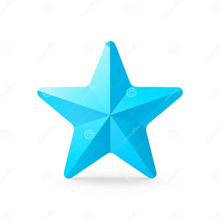 A Blue Star Icon on a White Background Stock Illustration ...