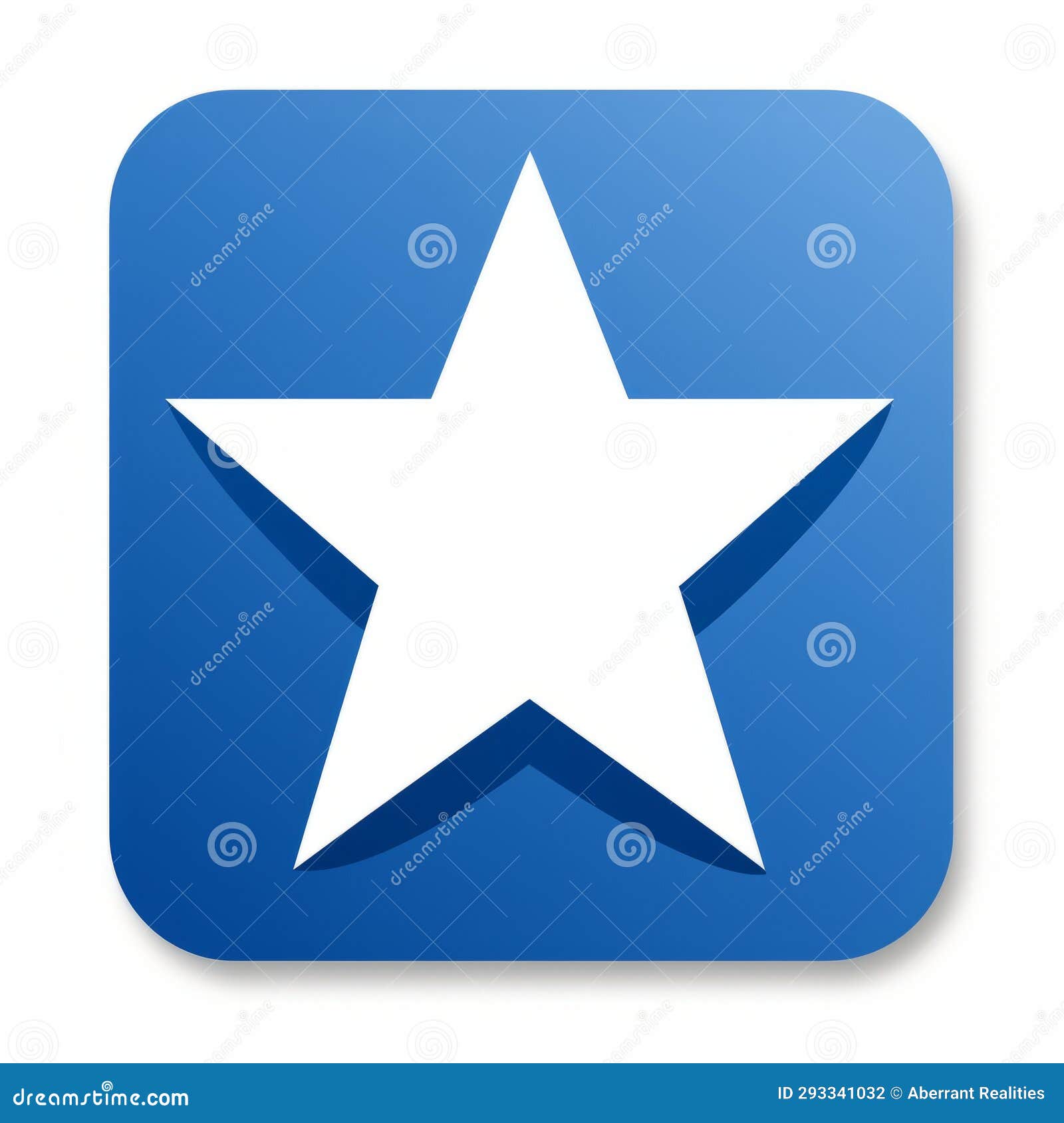 A Blue Star Icon on a White Background Stock Illustration ...