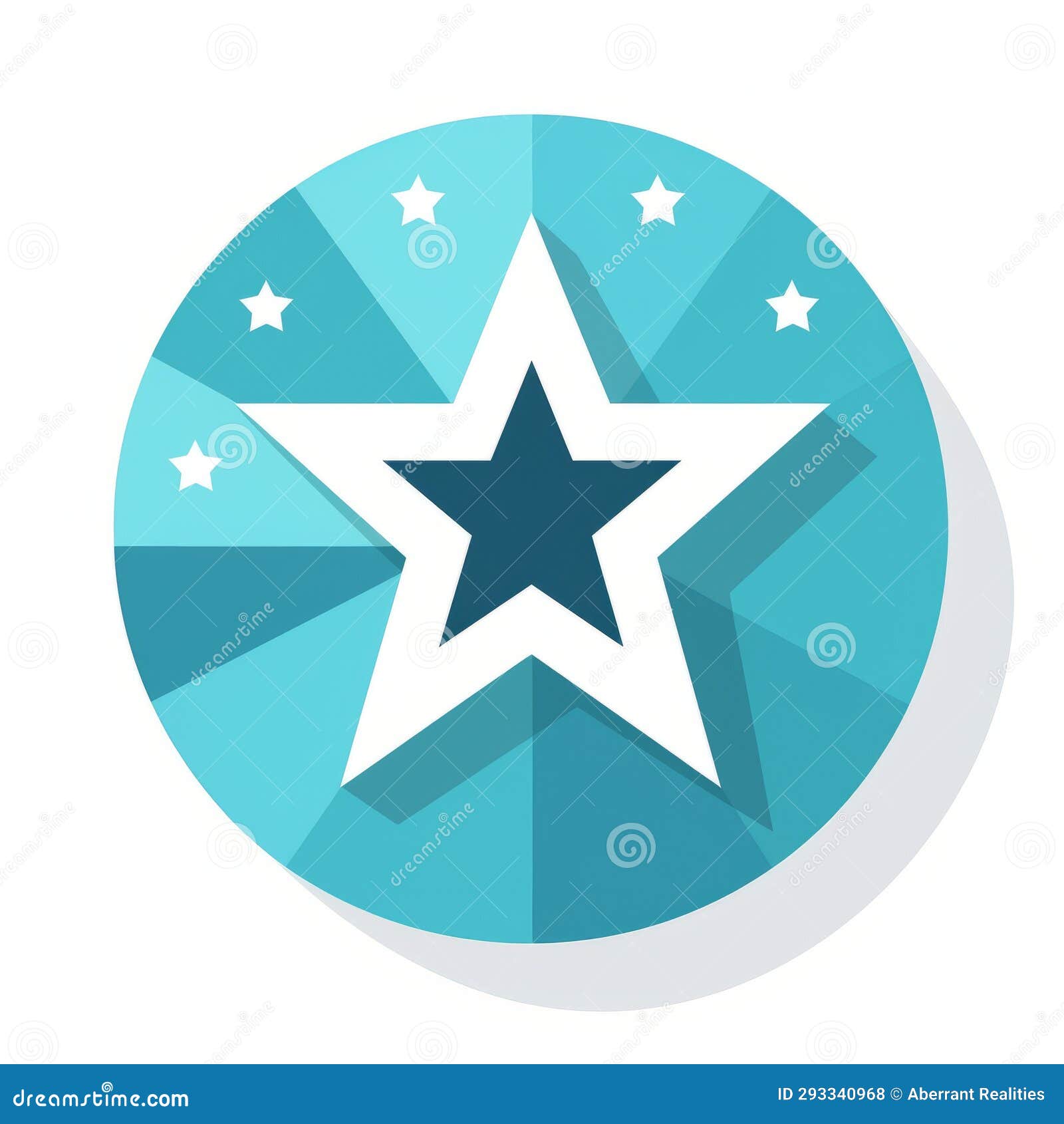 A Blue Star Icon on a White Background Stock Illustration ...