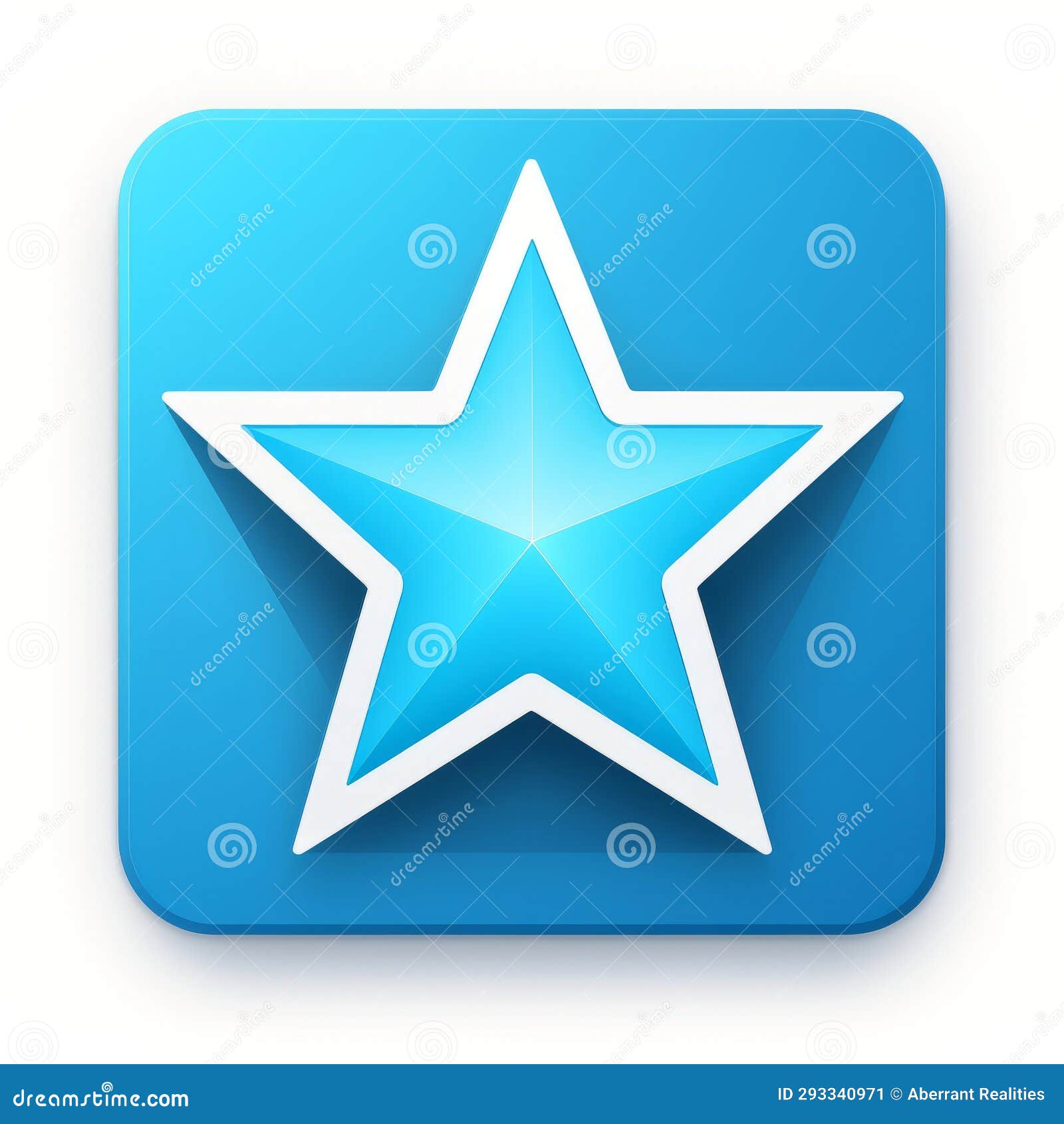 A Blue Star Icon on a White Background Stock Illustration ...