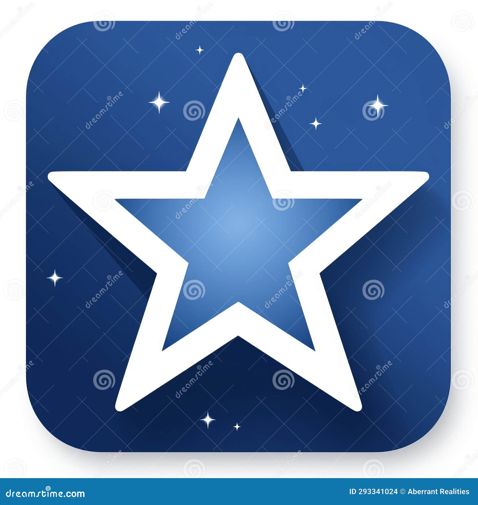 A Blue Star Icon on a White Background Stock Illustration ...