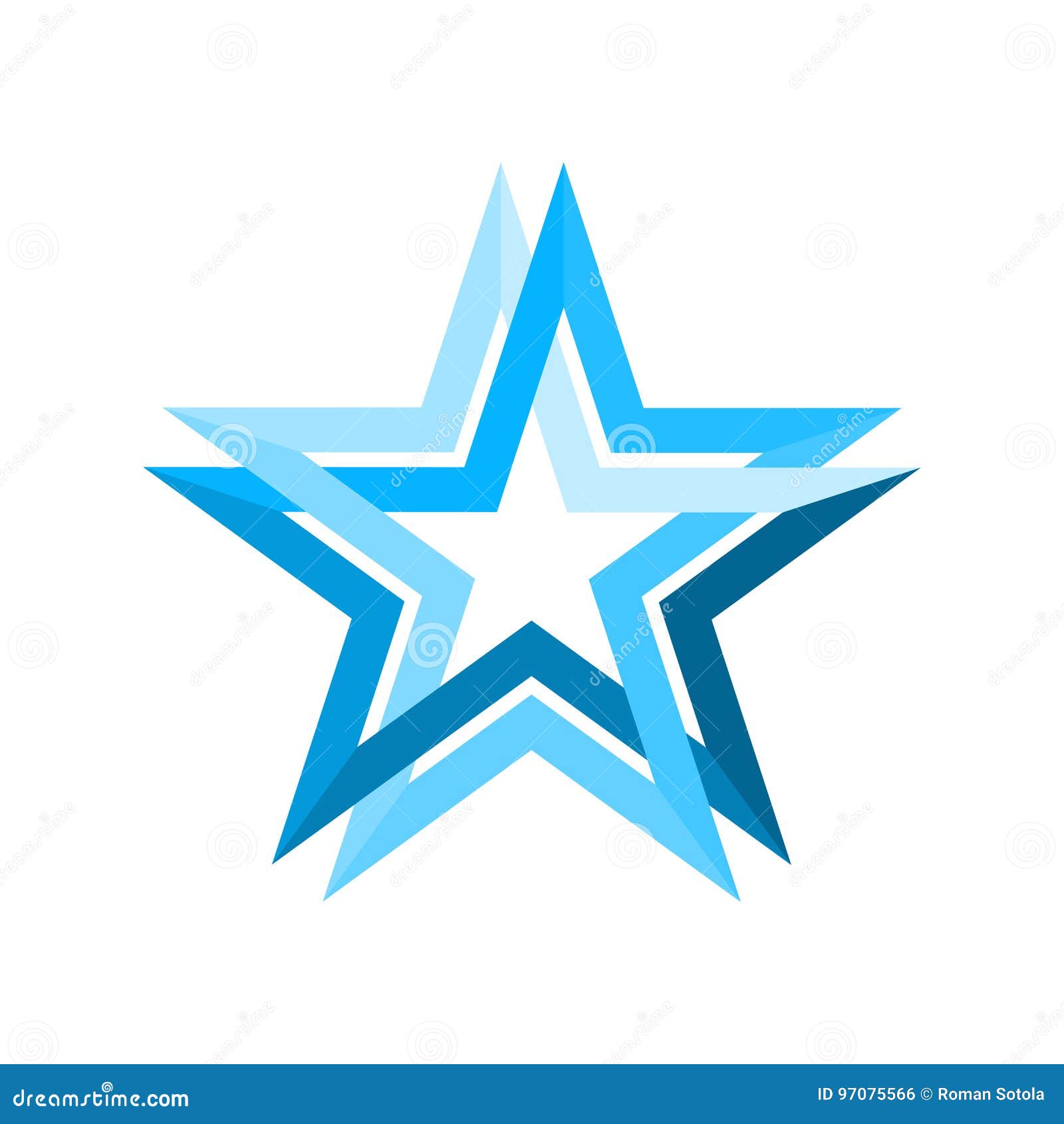 Blue star infinite loop stock vector. Illustration of graphic - 97075566