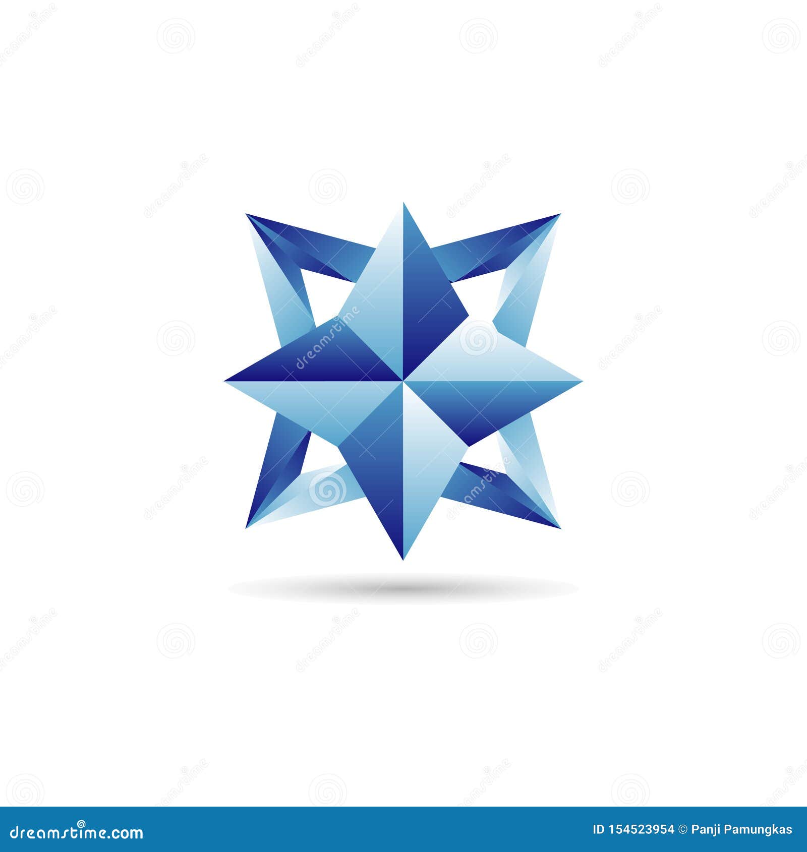 Blue Star Logo Sign Symbol Icon Stock Illustration - Illustration of ...