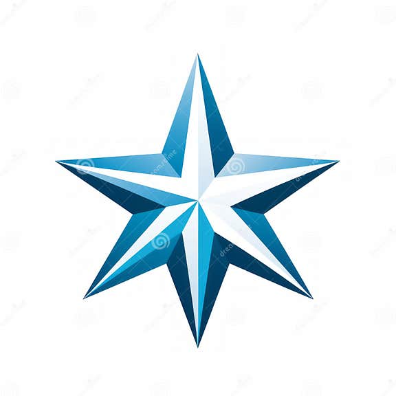 A Blue Star Logo on a White Background Stock Illustration ...