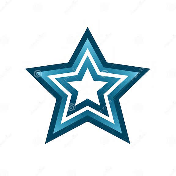 A Blue Star Logo on a White Background Stock Illustration ...