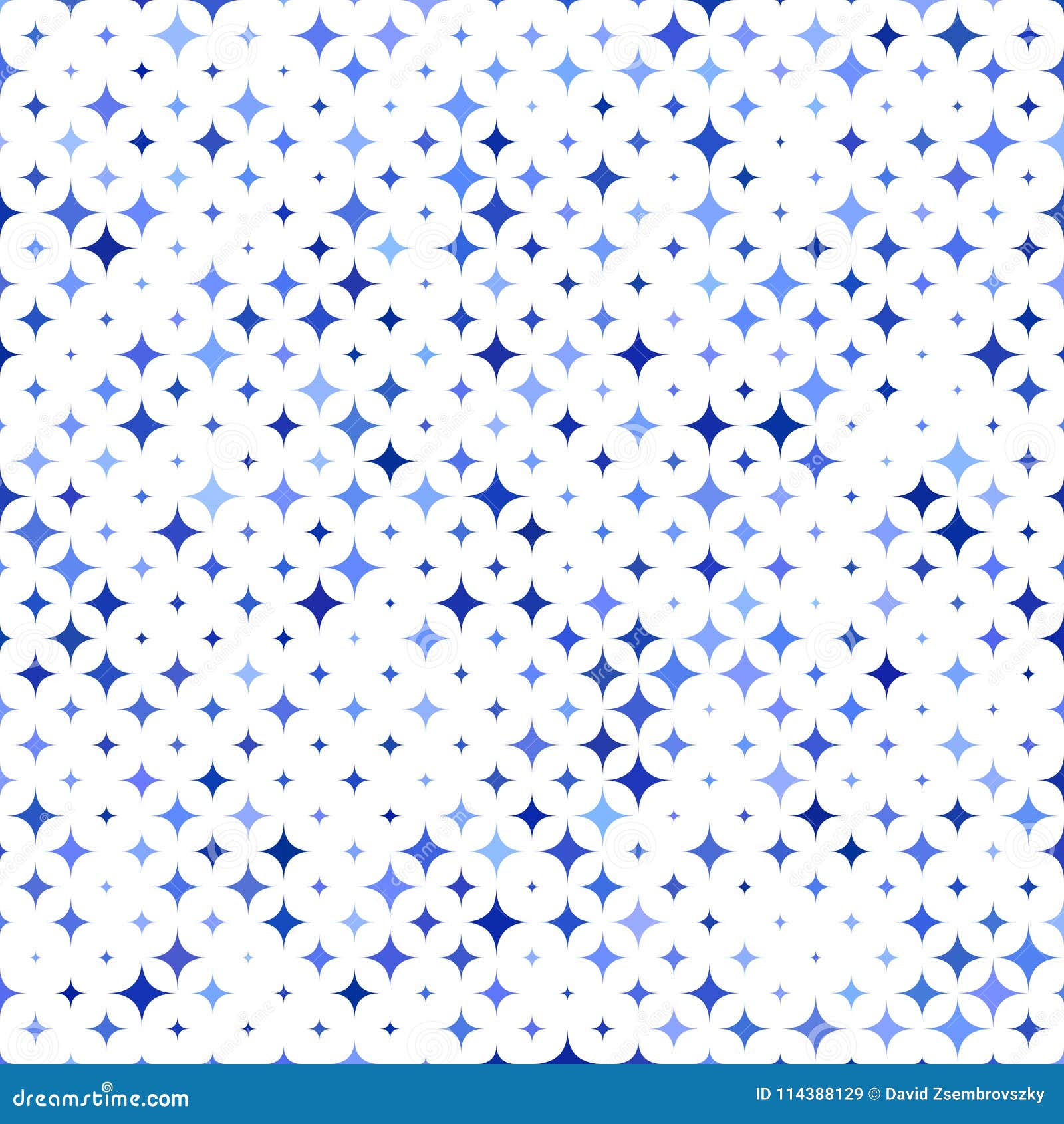 Blue Star Pattern Background - Vector Illustration Stock Vector ...
