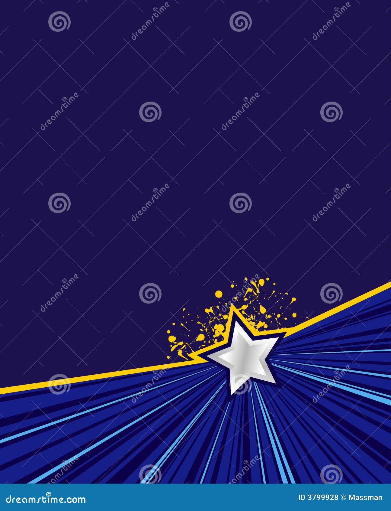 Blue star rush stock vector. Illustration of paint, copyspace - 3799928