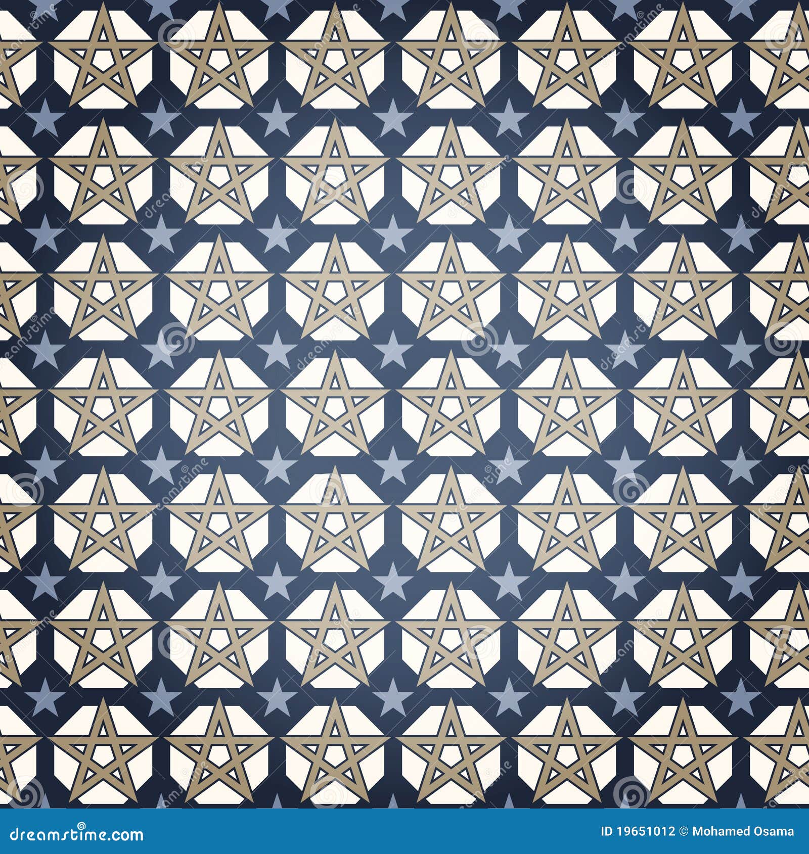 Blue Star Seamless Pattern stock vector. Illustration of dark - 19651012