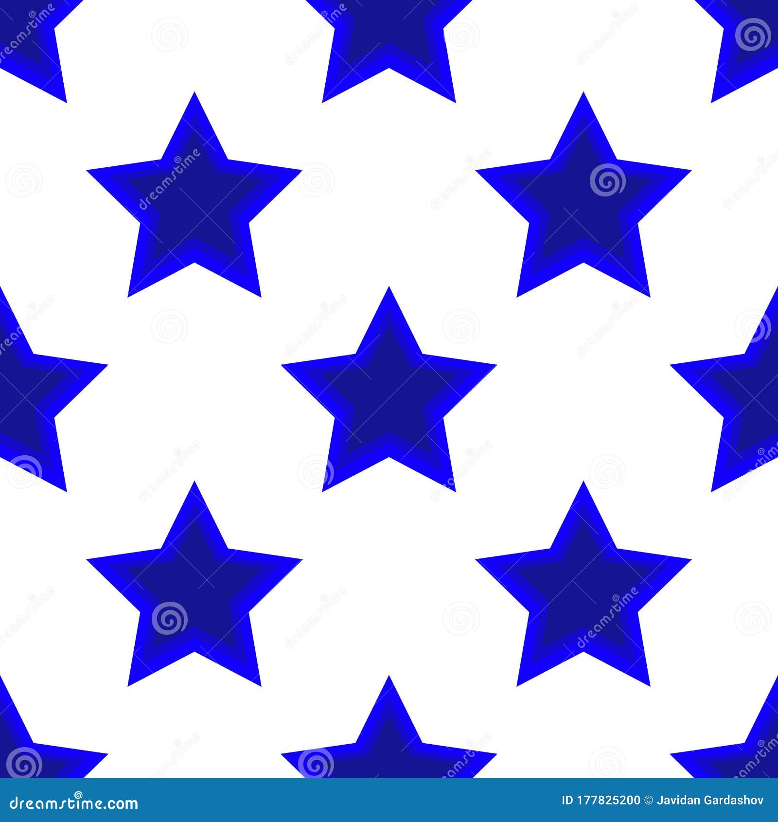 Blue Star Seamless on White Backround EPS 10 Stock Illustration ...