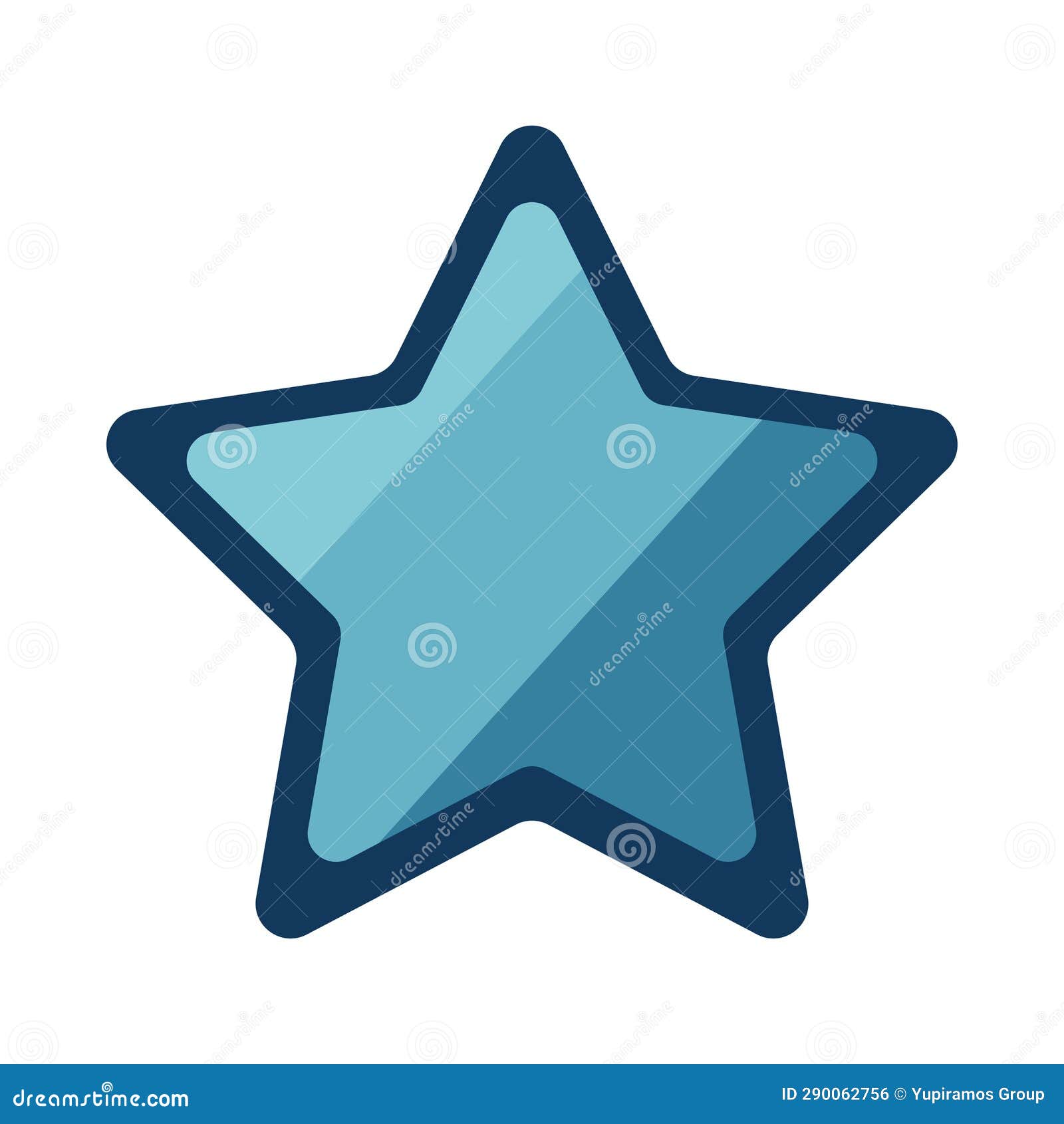 Blue Star Shape Icon for Celebration Success Stock Vector ...