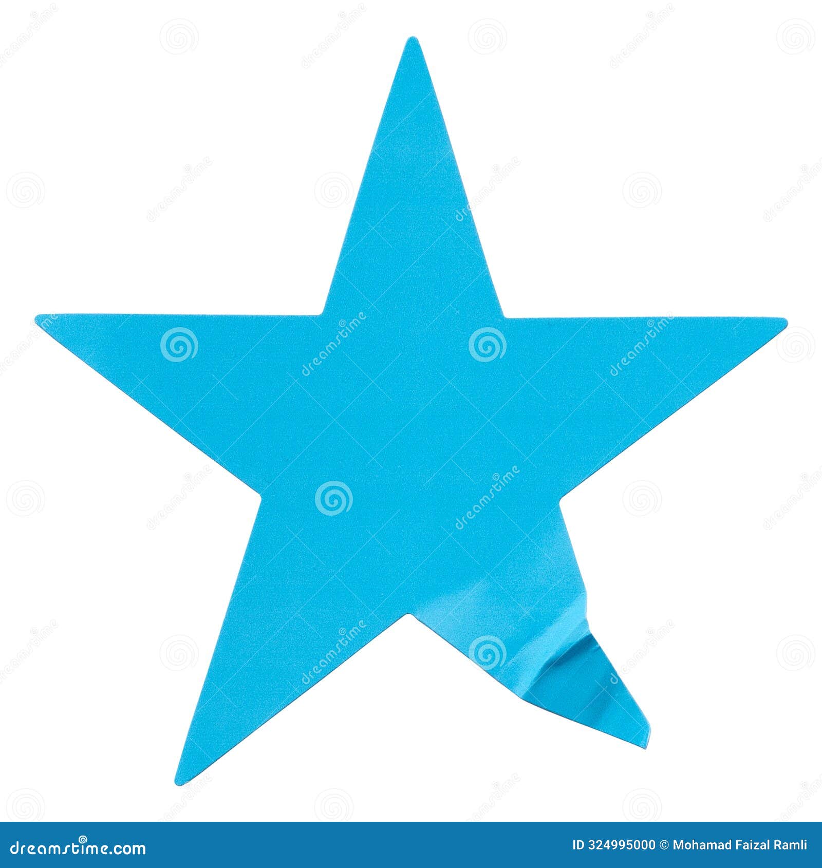 Blue Star Shape Paper Sticker Label Isolated on White Background Stock ...