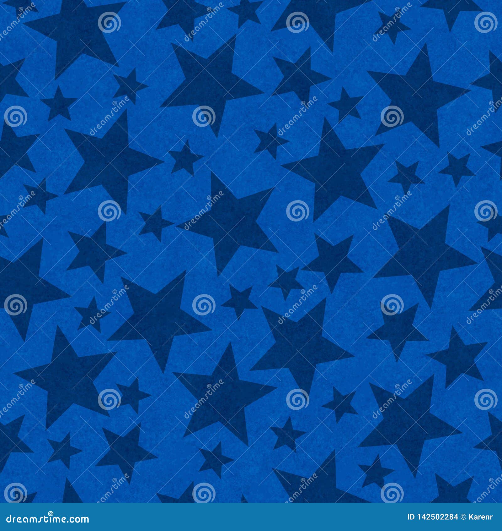 Blue Star-shape Seamless Pattern Background Stock Photo - Image of ...