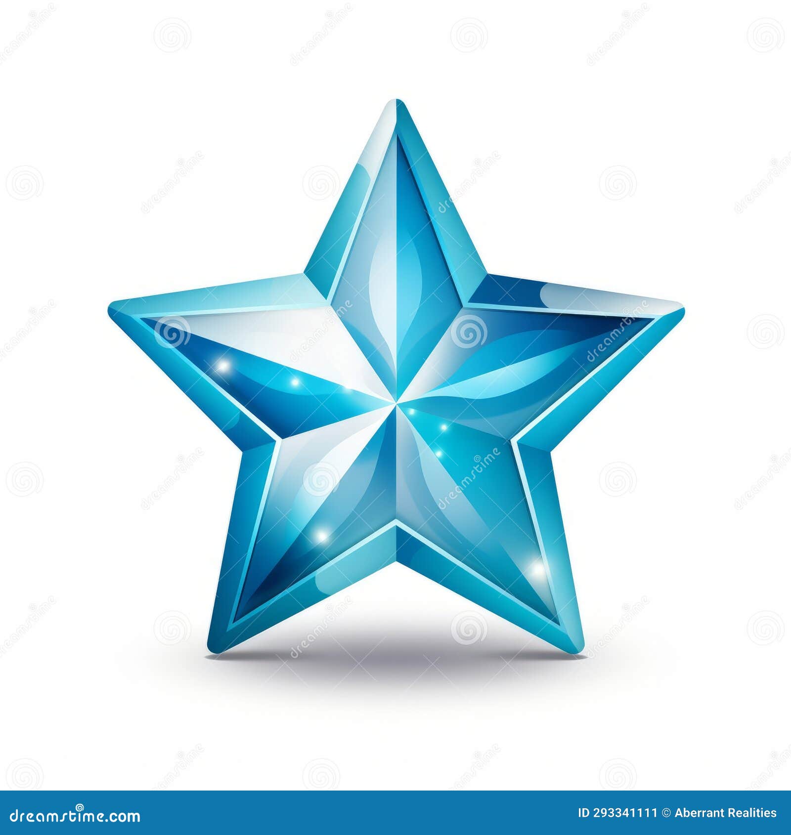 A Blue Star Shaped Icon on a White Background Stock Illustration ...