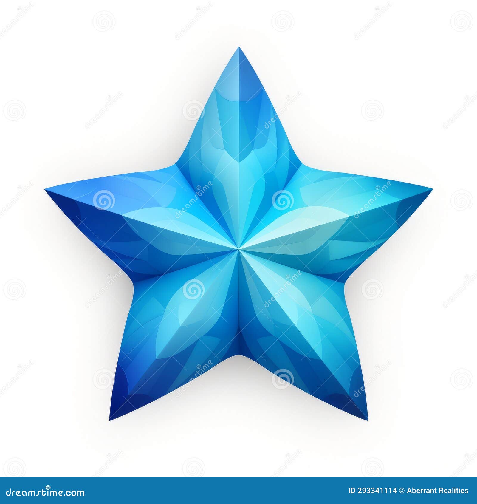 A Blue Star Shaped Icon on a White Background Stock Illustration ...