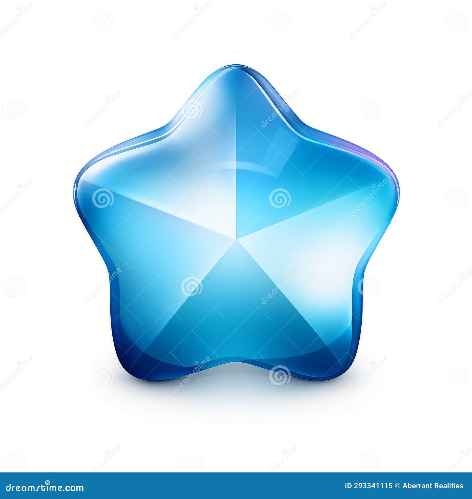 A Blue Star Shaped Icon on a White Background Stock Illustration ...