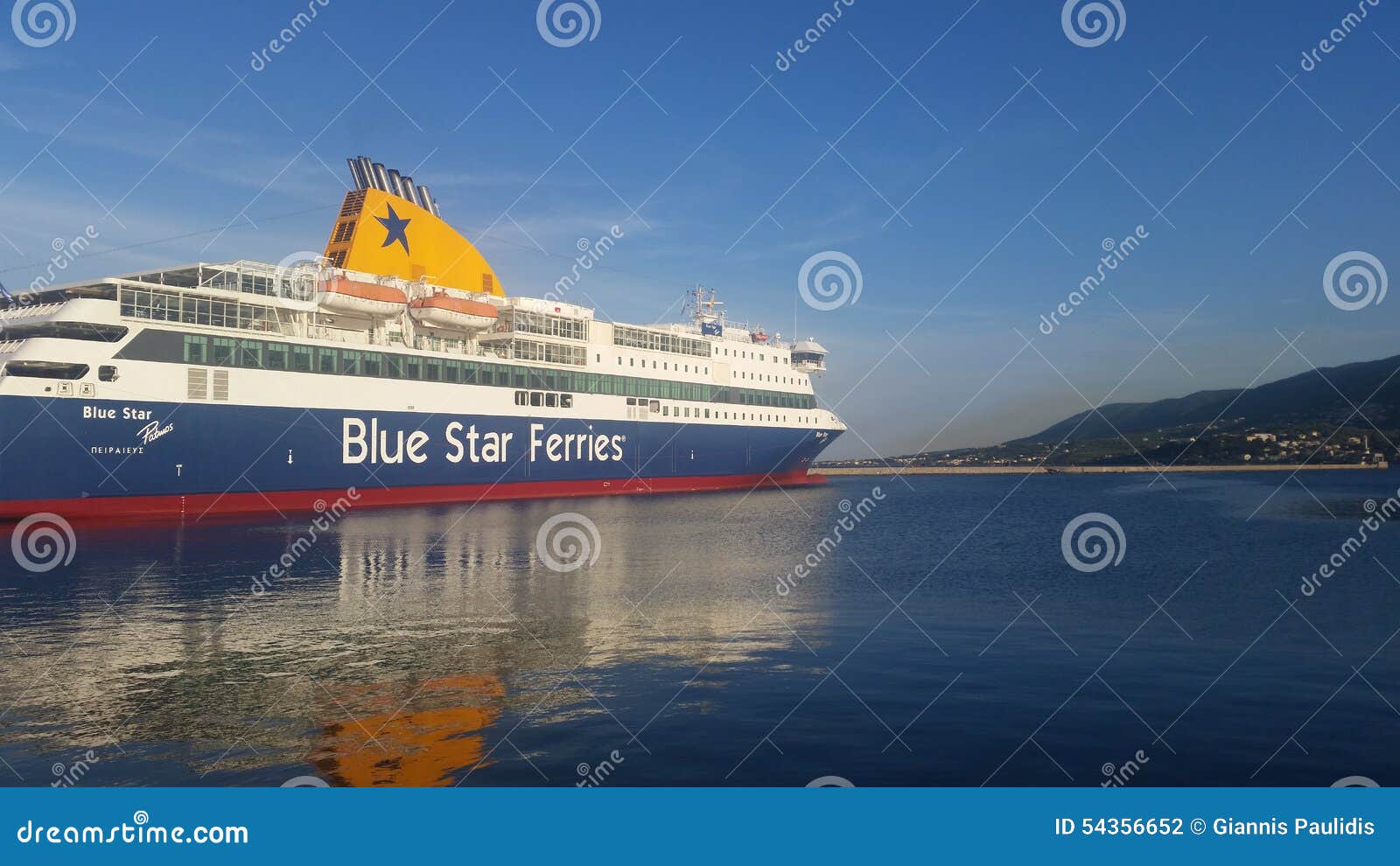 `Blue Star Ferries` Near Kos Island, Greece Editorial Image ...
