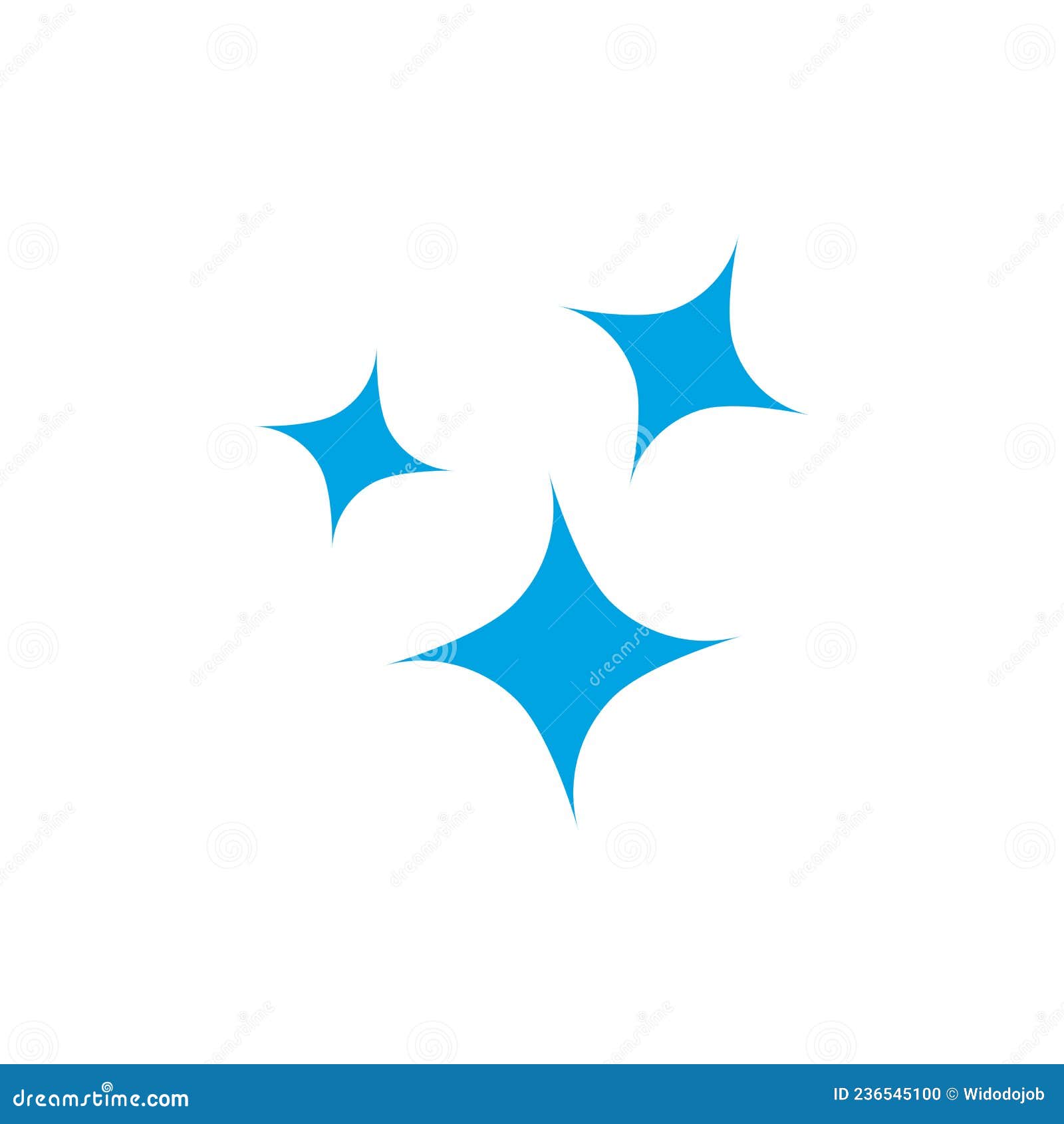Blue star sparkle icon stock vector. Illustration of line - 236545100