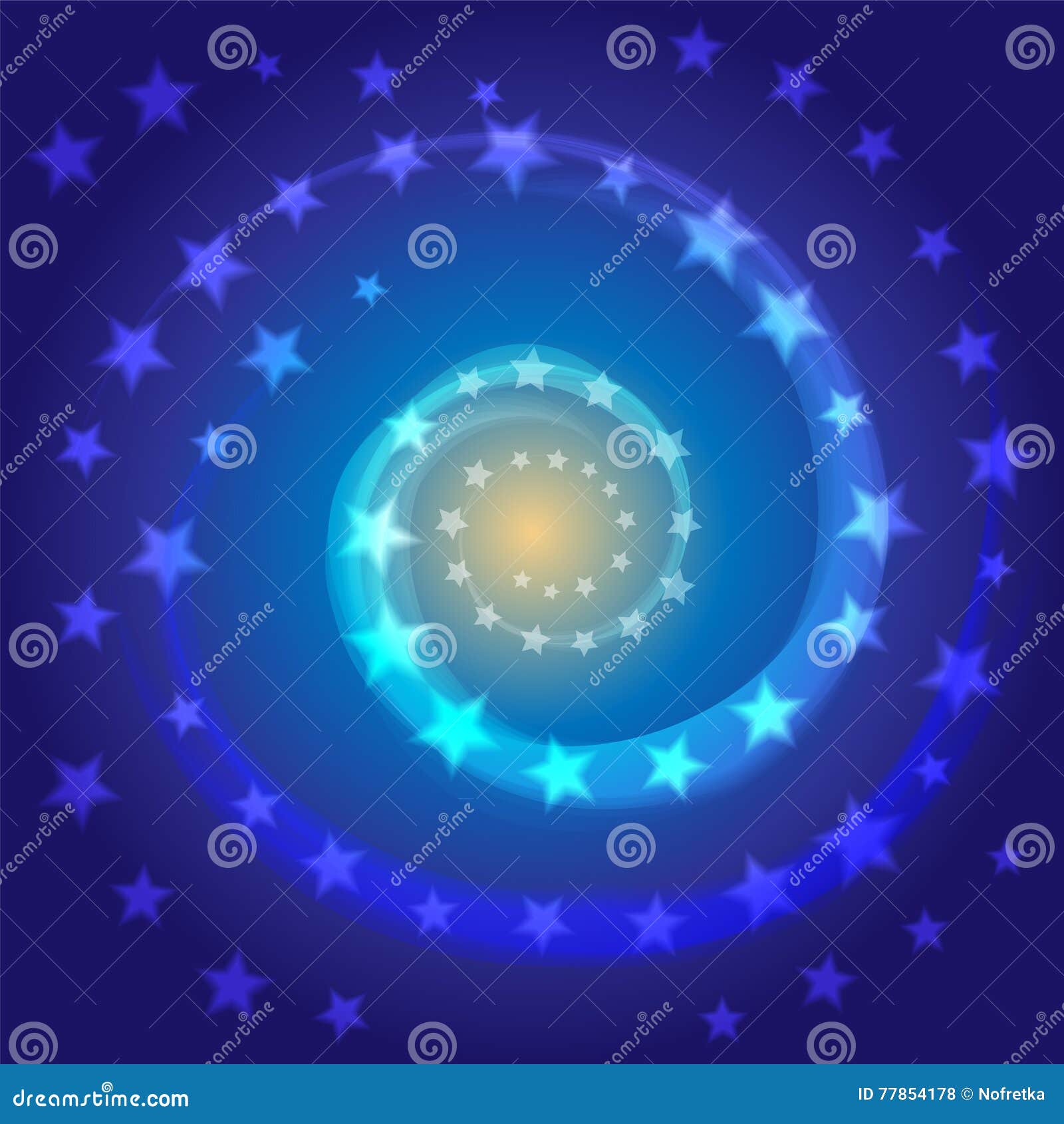 Blue Star Spiral. Space Background. the Universe, the Galaxy Stock ...