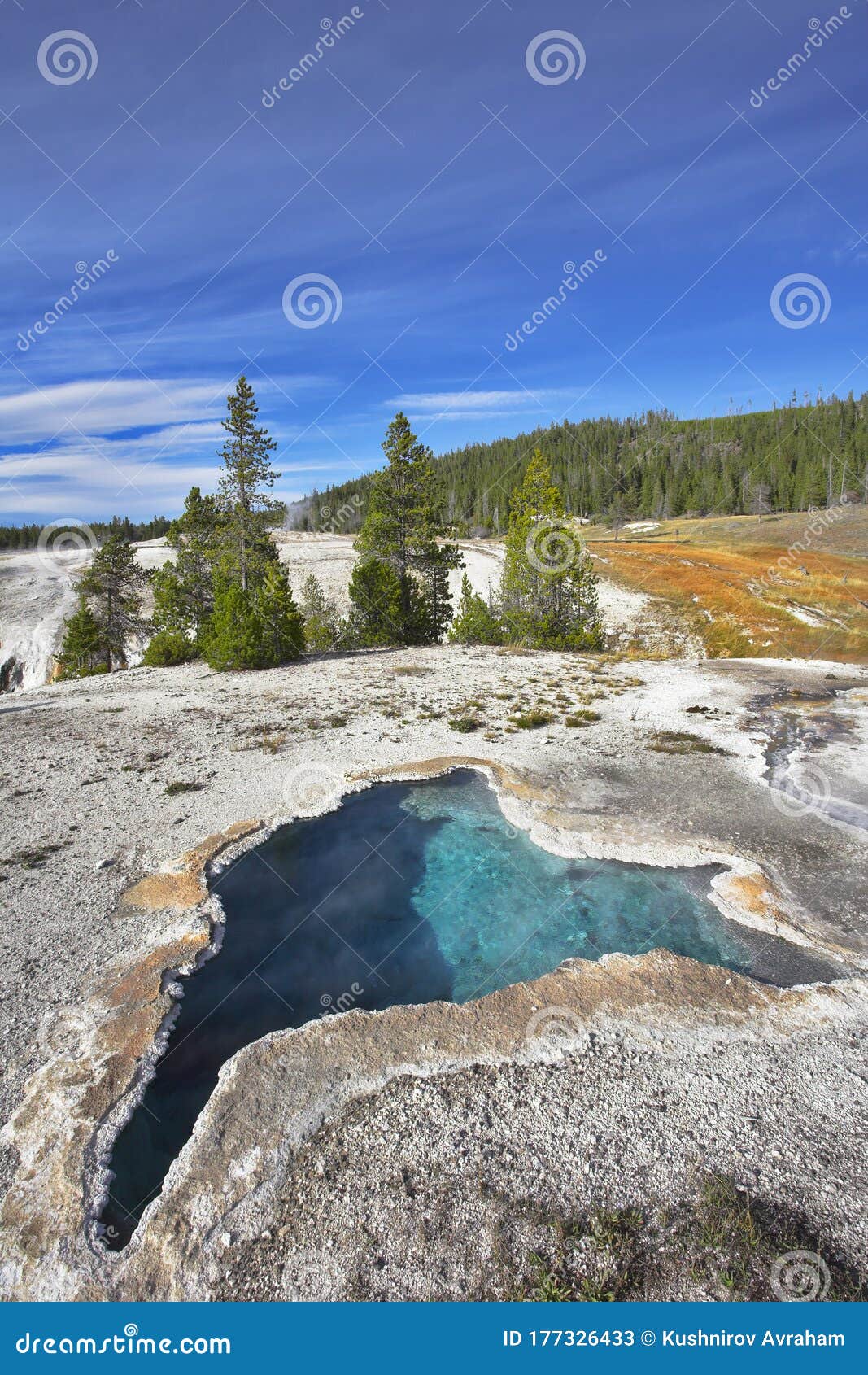"the Blue Star Spring Stock Image - Image of yellowstone, landmark ...