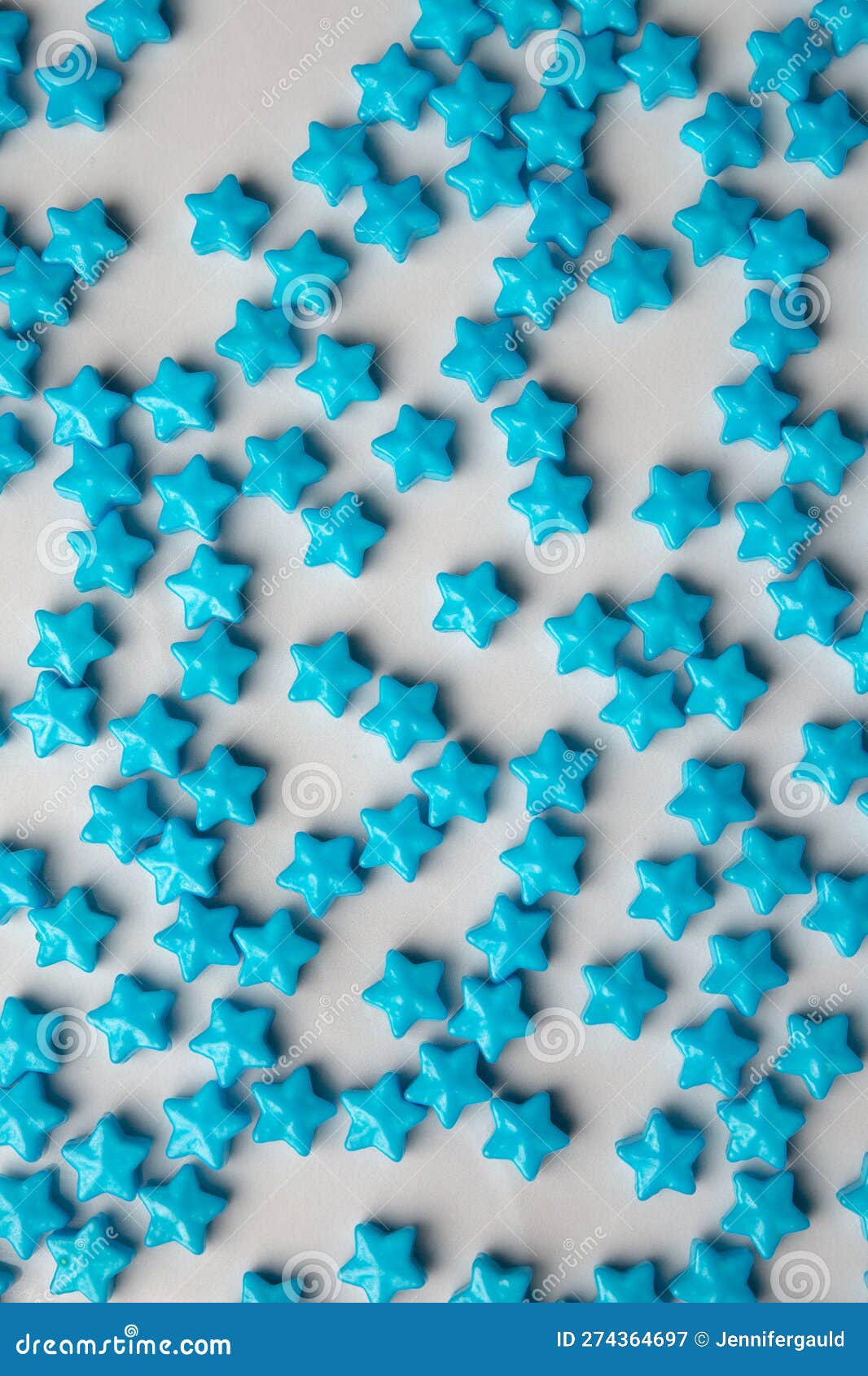 Blue Star Sugar Sprinkles Scattered on White Stock Image - Image of ...