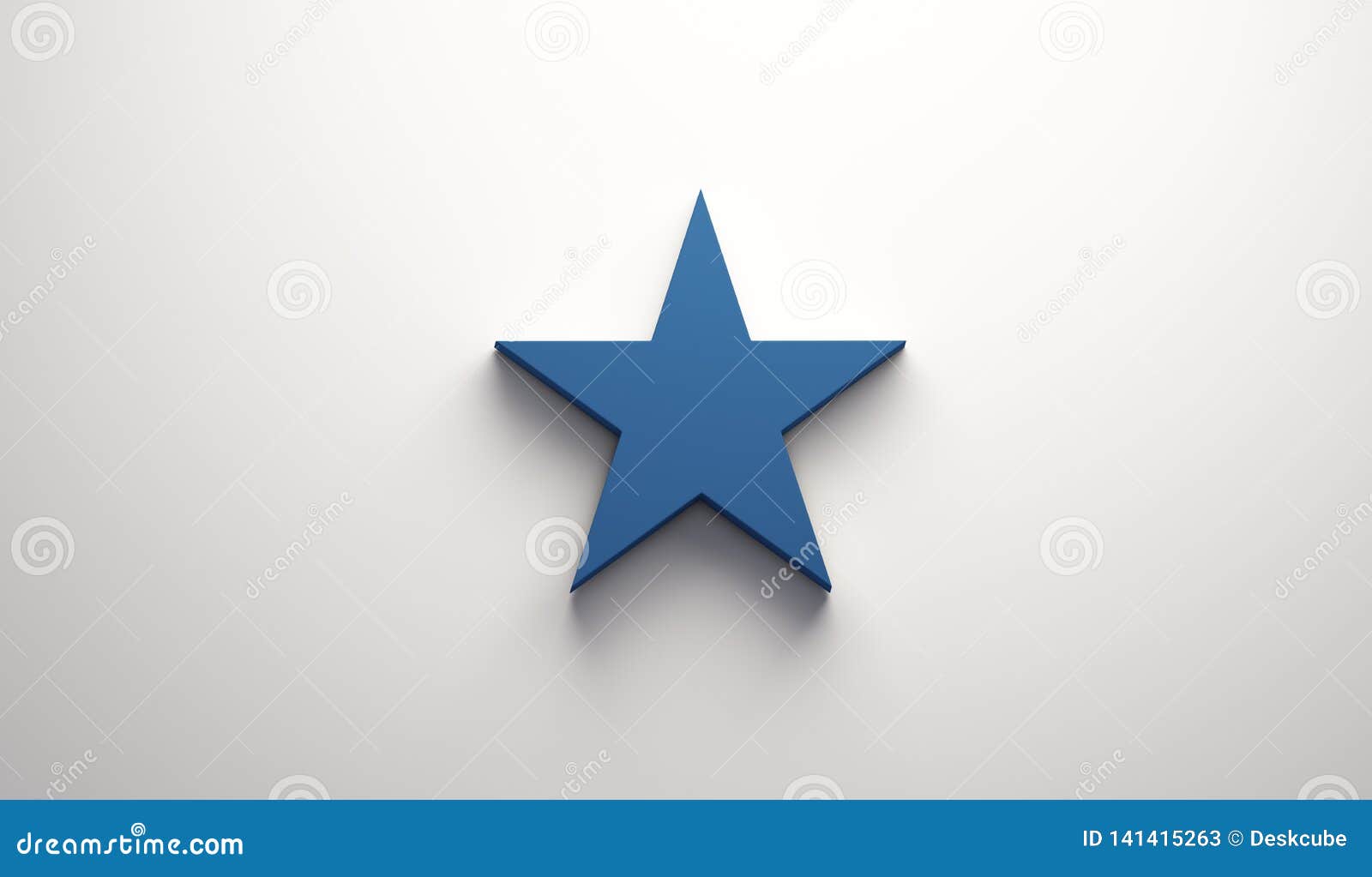 Blue Star Symbol. 3D Render Illustration Stock Illustration ...