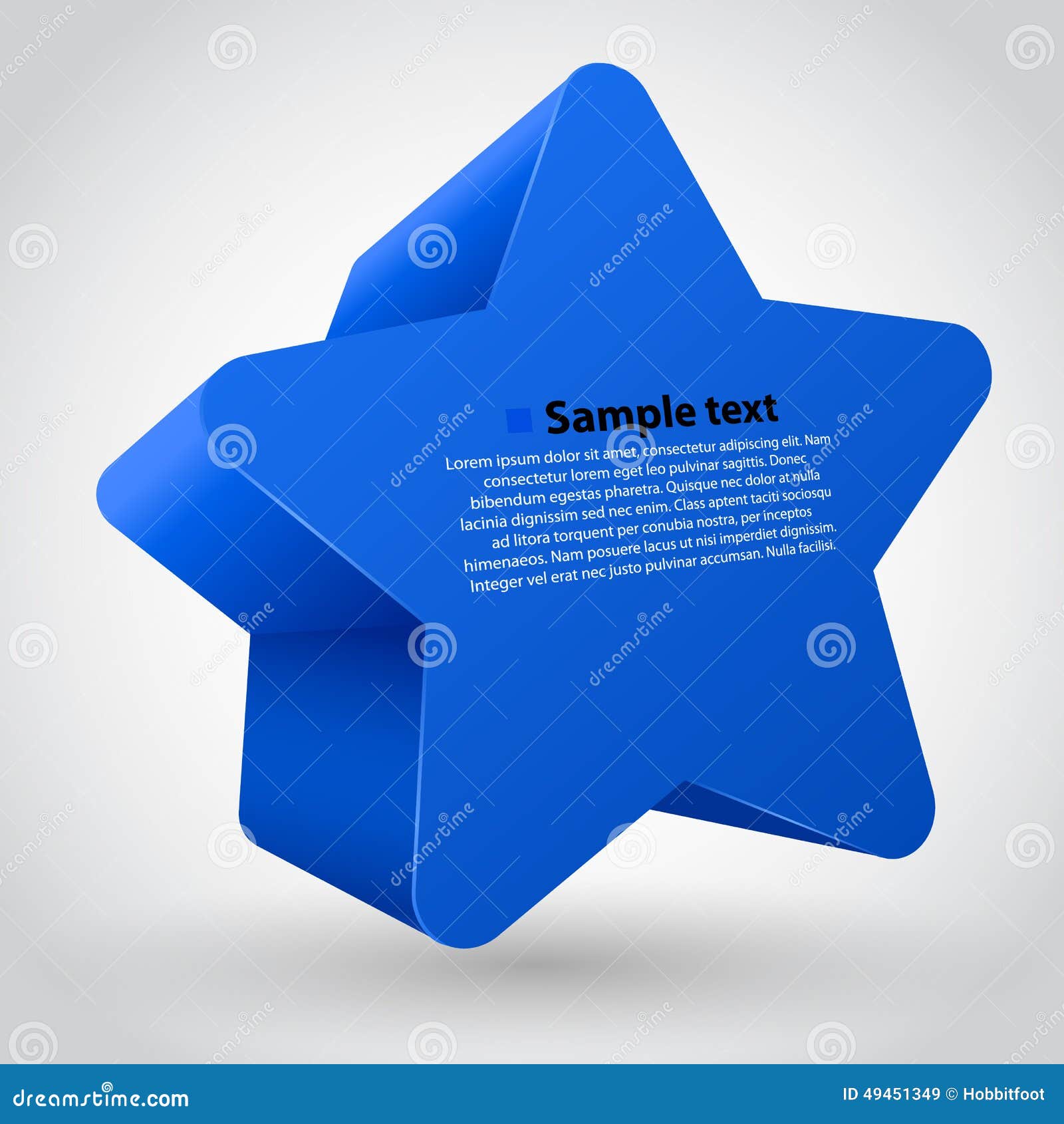 Blue star with text. stock illustration. Illustration of achievement ...