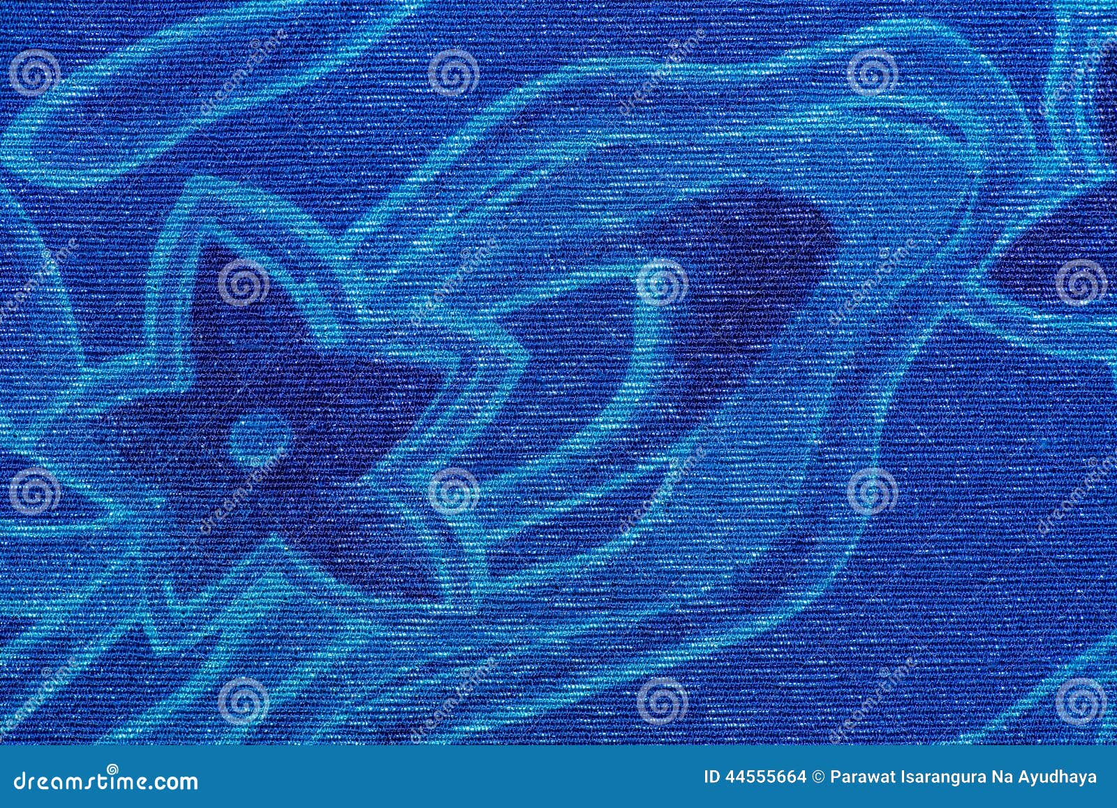 Blue Star and Wave Pattern. Stock Photo - Image of embroidery, closeup ...
