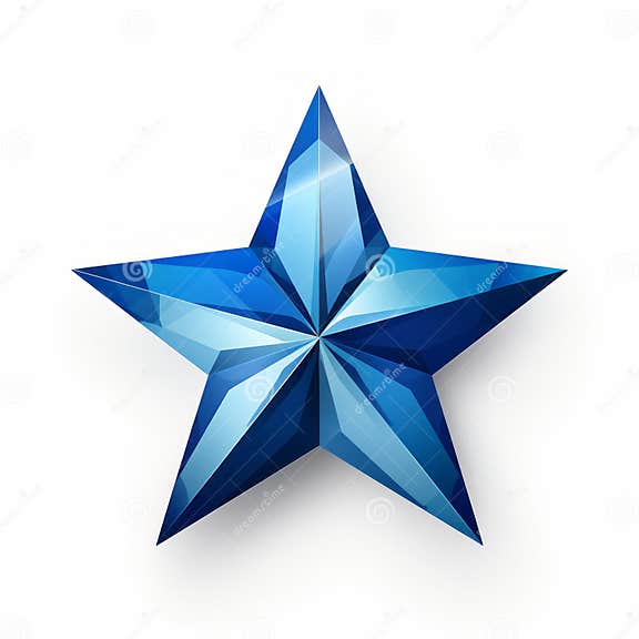 A Blue Star on a White Background Stock Illustration - Illustration of ...