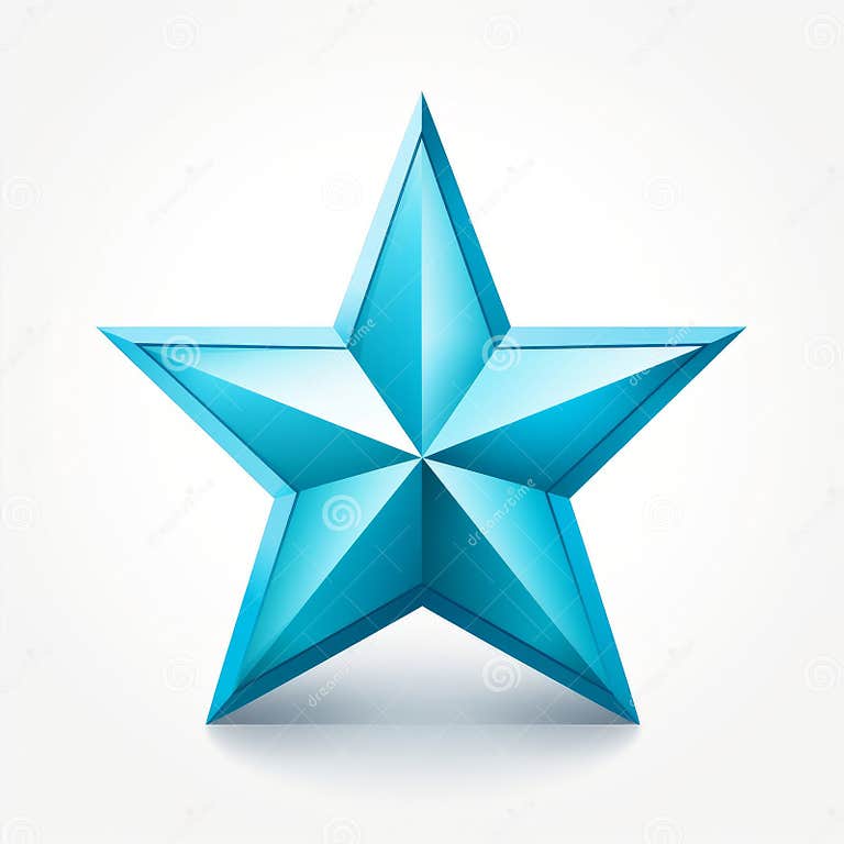 A Blue Star on a White Background Stock Illustration - Illustration of ...