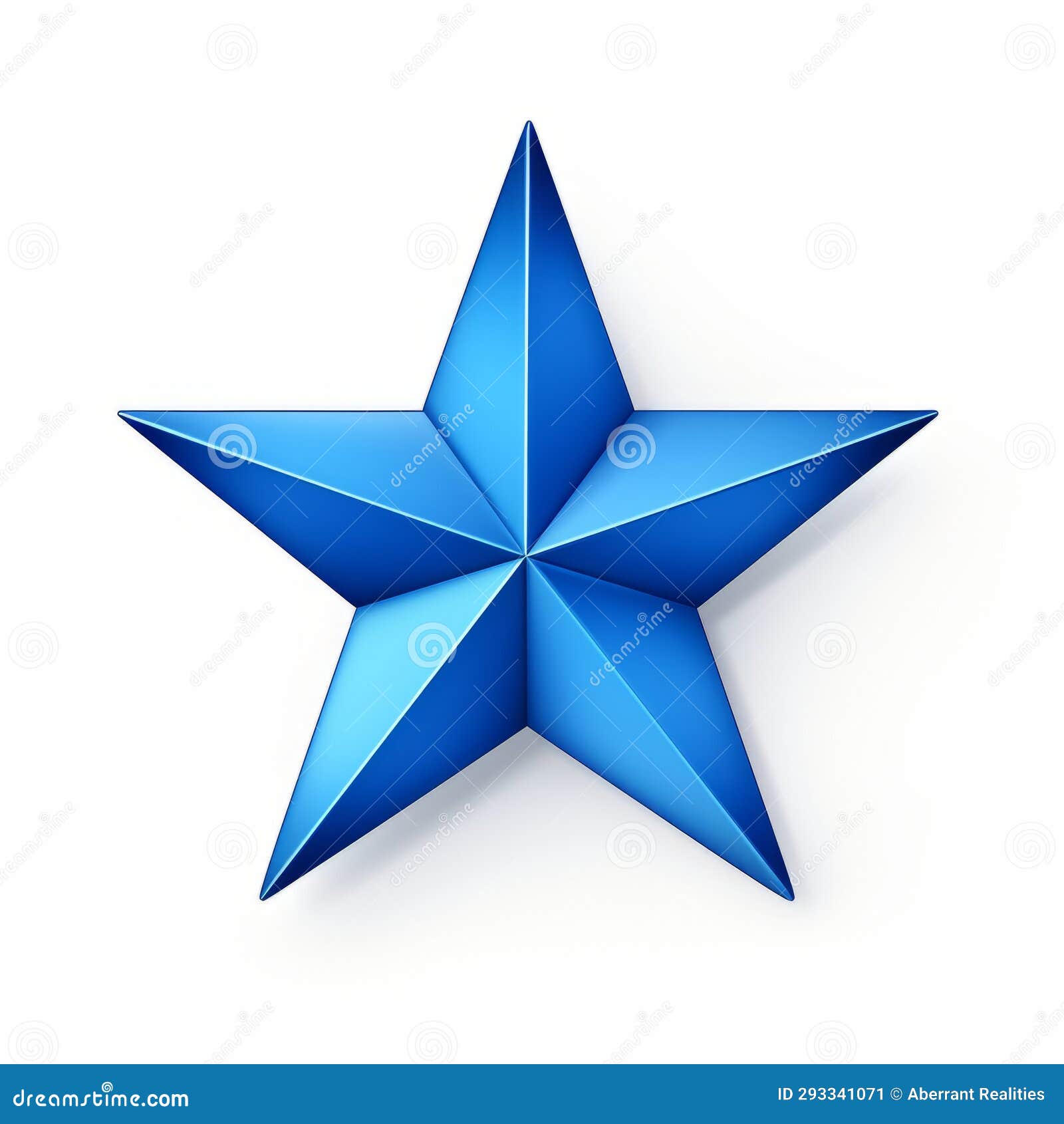 A Blue Star on a White Background Stock Illustration - Illustration of ...