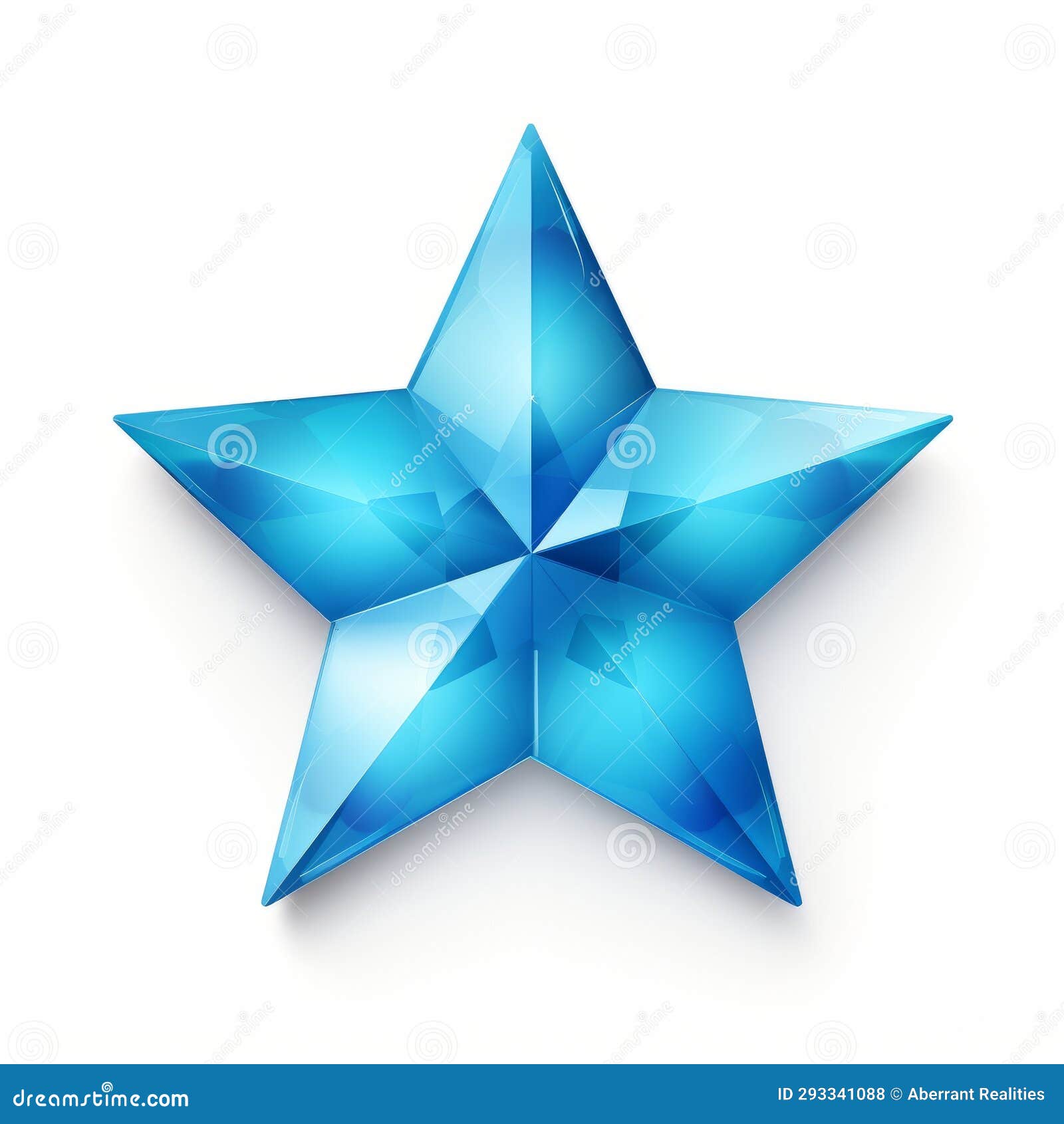 A Blue Star on a White Background Stock Illustration - Illustration of ...