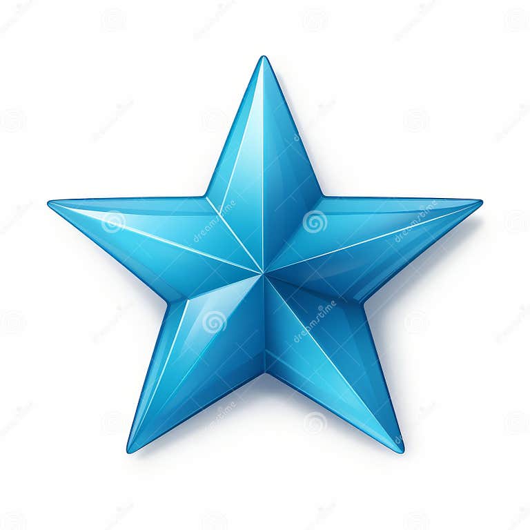 A Blue Star on a White Background Stock Illustration - Illustration of ...