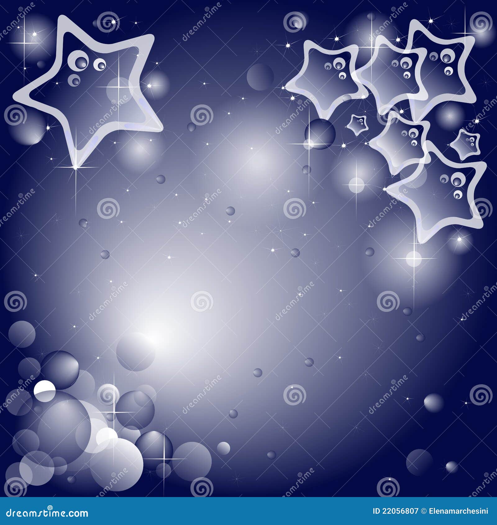 Blue Star wishing card stock vector. Illustration of background - 22056807