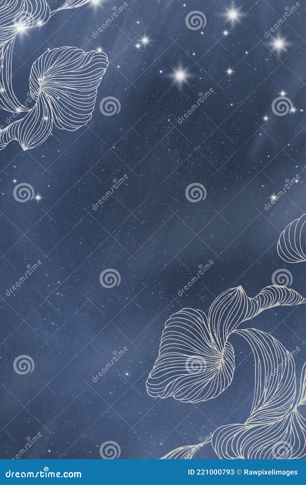 Blue Starry Abstract Frame Design Stock Illustration - Illustration of ...