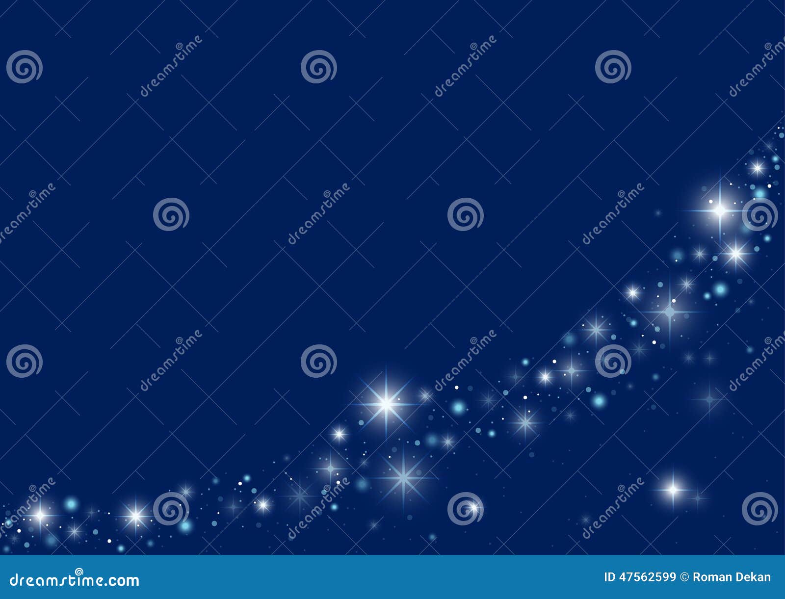 Blue Starry Christmas Background Stock Illustration - Illustration of ...