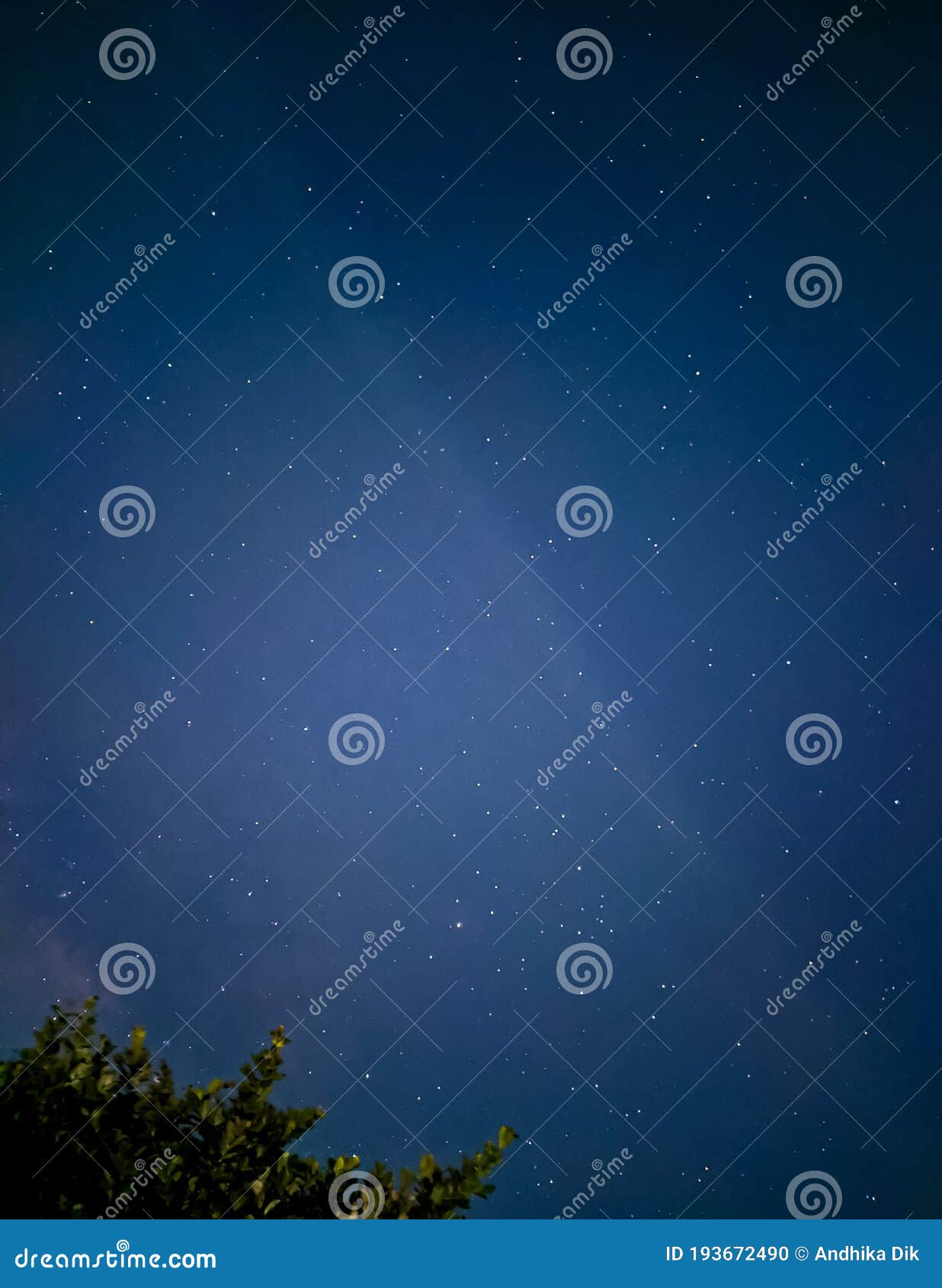 Blue Starry Night at Midnight Stock Photo - Image of nebula, moonlight ...