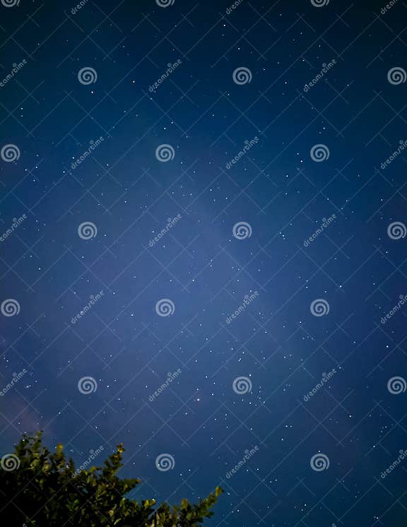 Blue Starry Night at Midnight Stock Photo - Image of nebula, moonlight ...