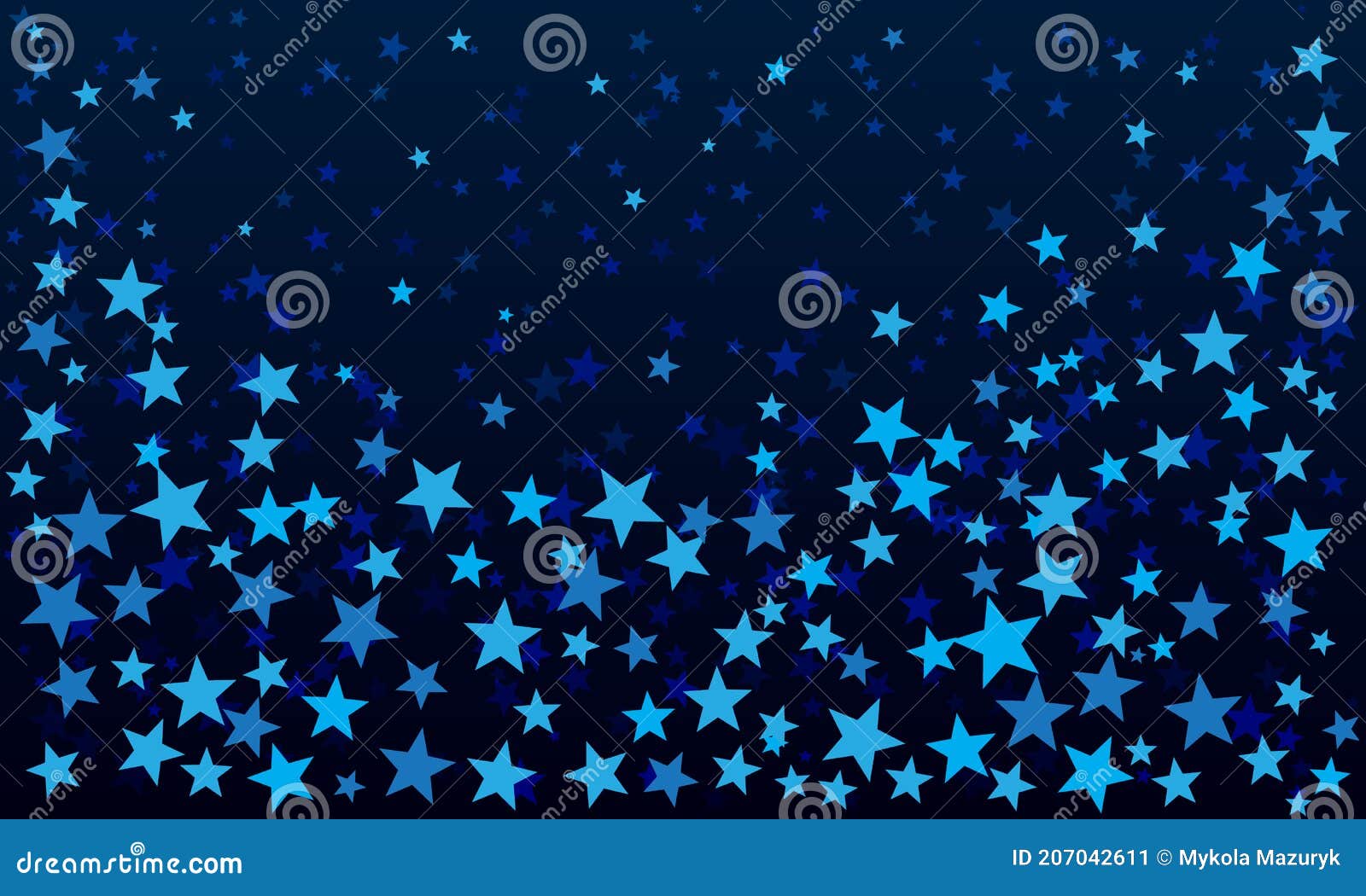 Blue Stars Abstract Background. Dark Starry Pattern for Your Business ...