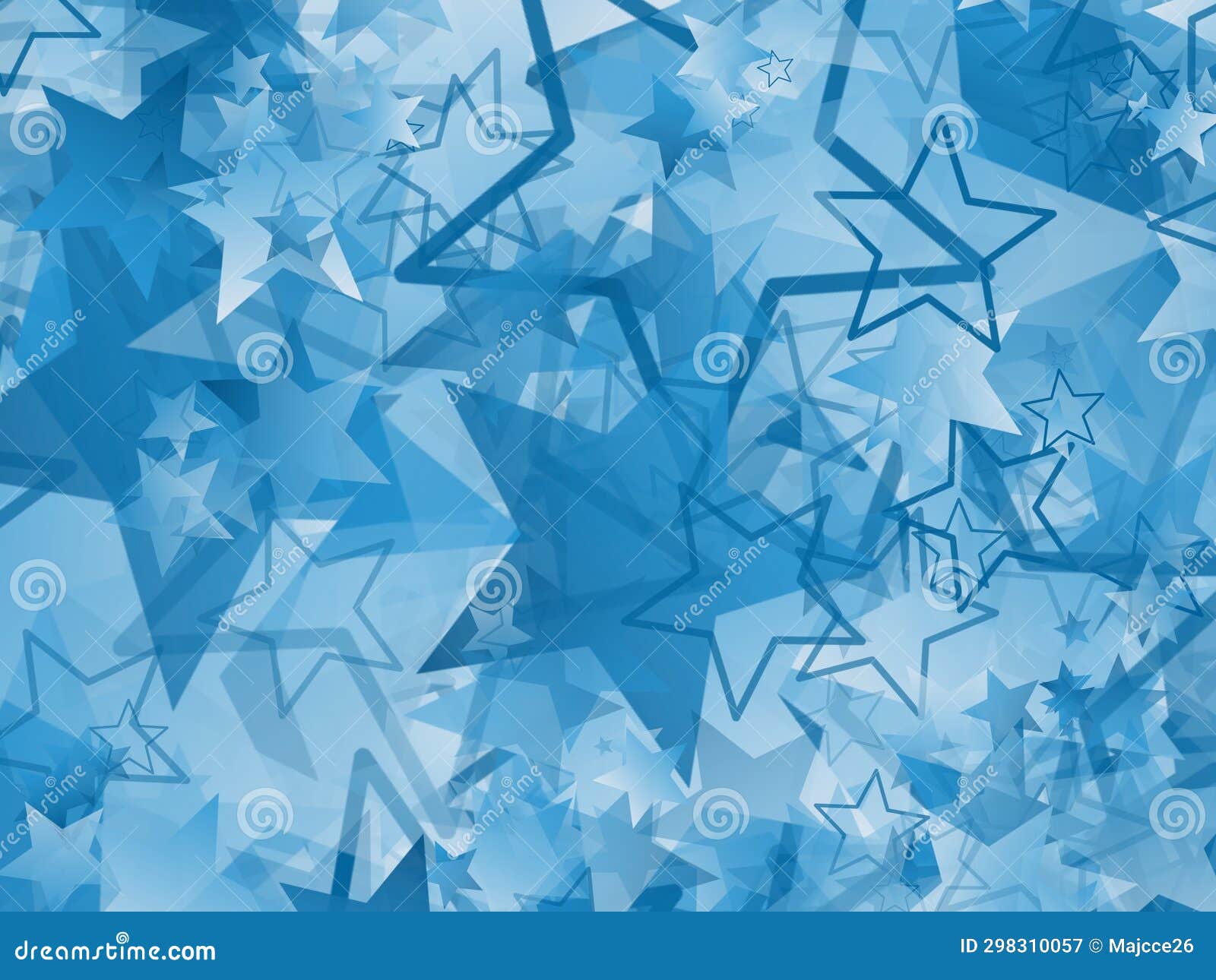 Blue Stars Abstract Background Frame Stock Illustration - Illustration ...
