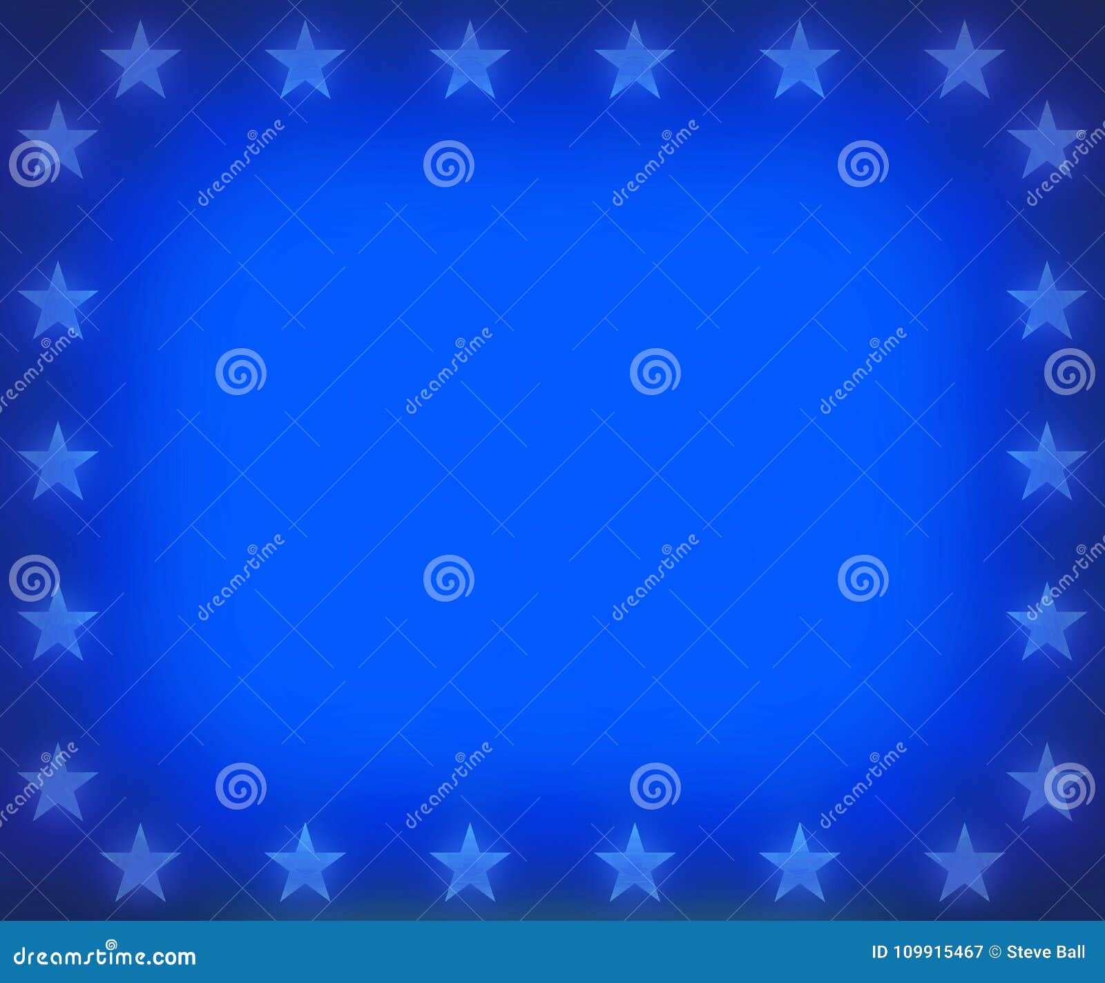 Blue stars border stock illustration. Illustration of space - 109915467