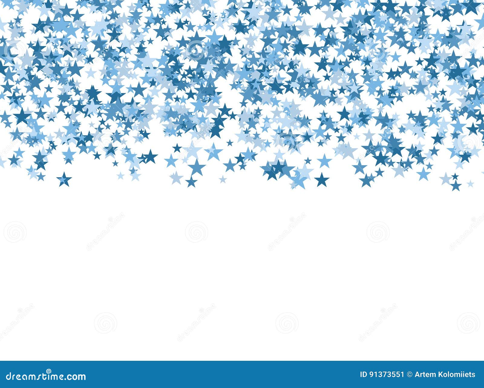 Blue Stars Falling from the Sky on White Background. Abstract ...