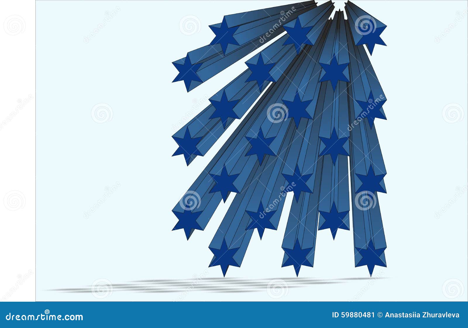 Blue stars stock illustration. Illustration of decoration - 59880481