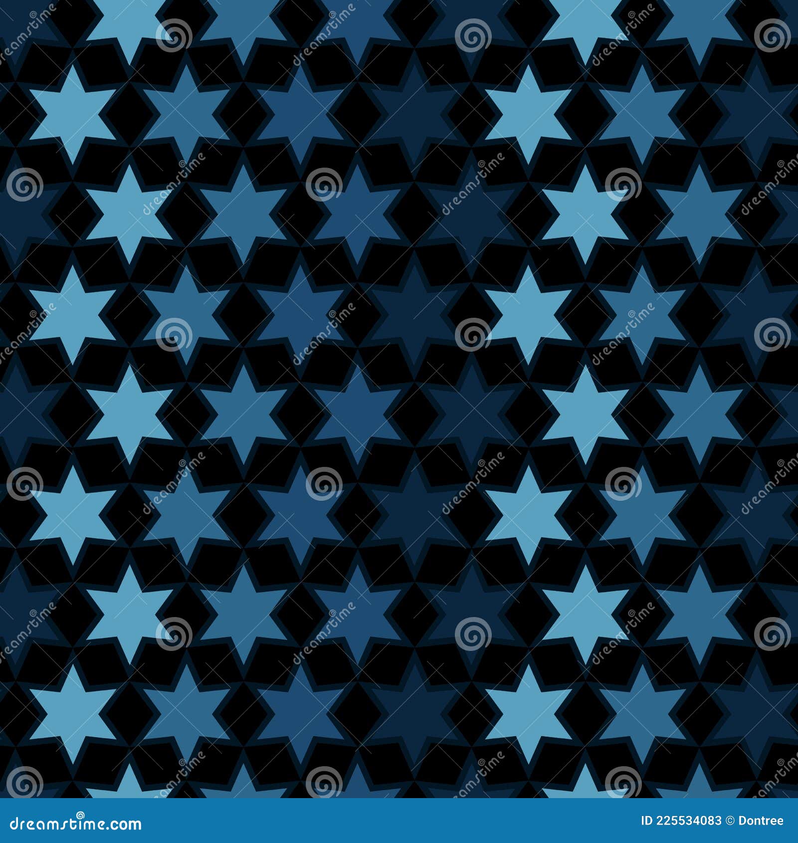 Blue Stars Seamless Pattern Stock Vector - Illustration of backdrop ...